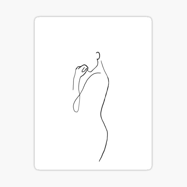 "line drawing" Sticker by kaatieash | Redbubble