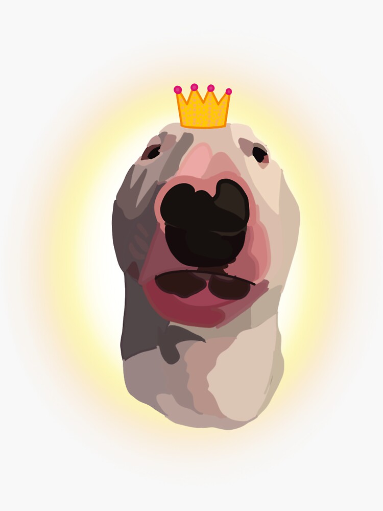 "king walter the dog" Sticker by francescaguar | Redbubble