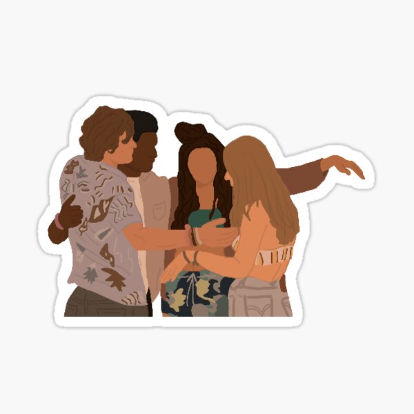 "Obx group hug " Sticker by coolchicken123 | Redbubble