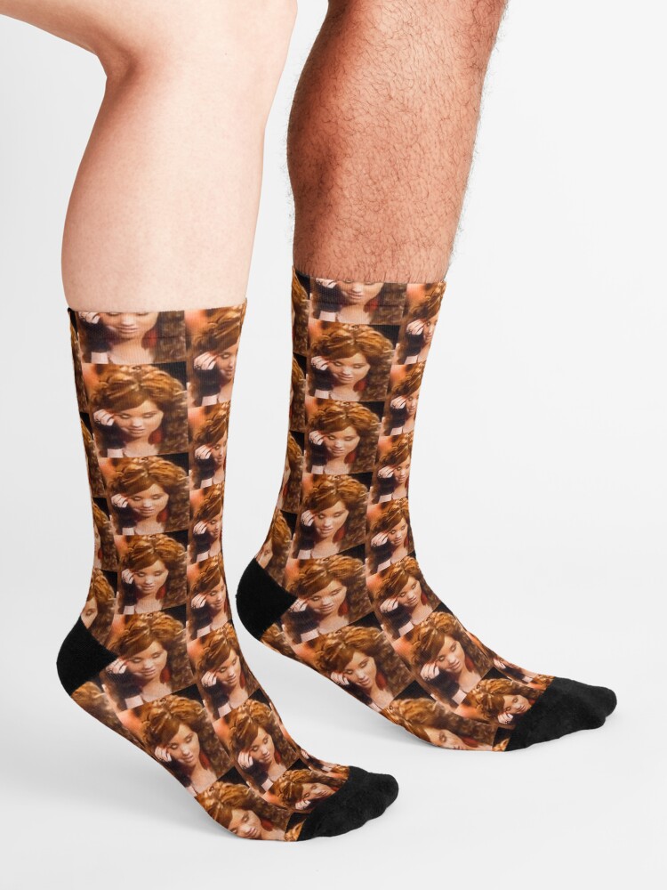 "Shy Debby Ryan " Socks by Ashley0615 | Redbubble