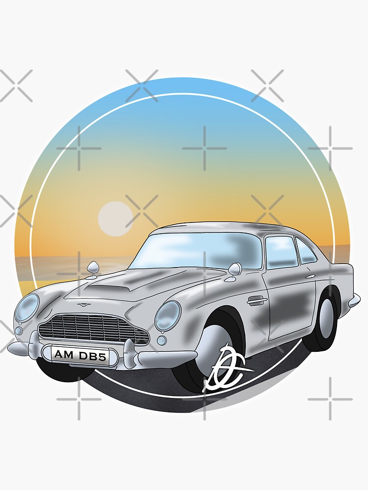 "Aston Martin DB5" Sticker for Sale by Evans1998 | Redbubble