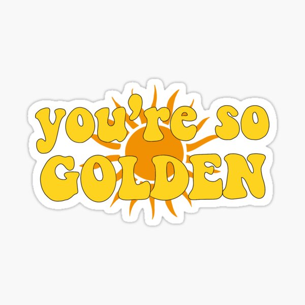 "Harry Styles Golden" Sticker by signofmadison | Redbubble