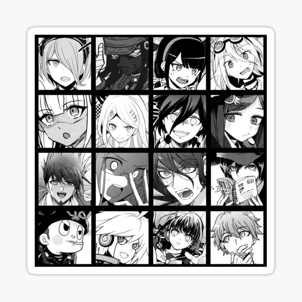 "DRV3 Manga Collection" Sticker for Sale by Attic-Worms | Redbubble