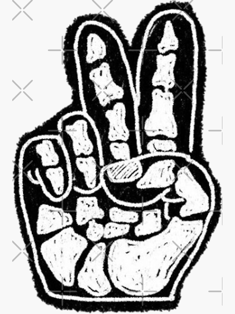 "X-Ray Peace Sign" Sticker for Sale by CharlotteRCraft | Redbubble