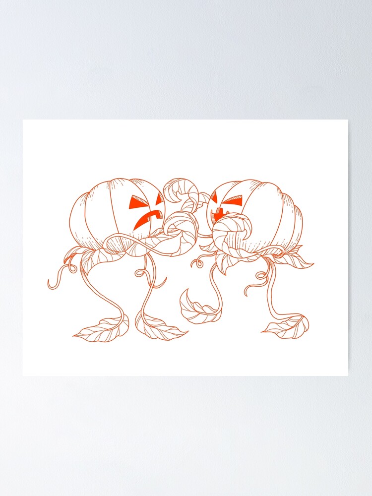 "Pugilist Pumpkins" Poster by mikaelaK | Redbubble