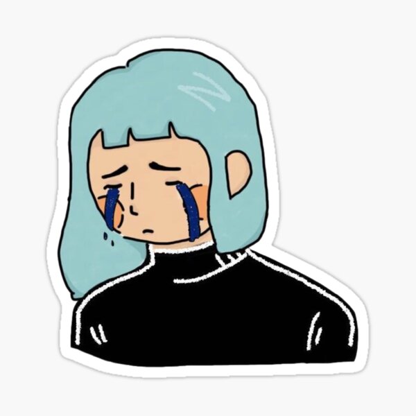"Blue Girl" Sticker for Sale by CharlotteRCraft | Redbubble