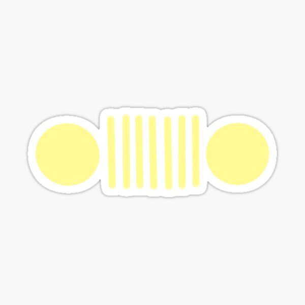 "yellow jeep " Sticker for Sale by Laurensow | Redbubble