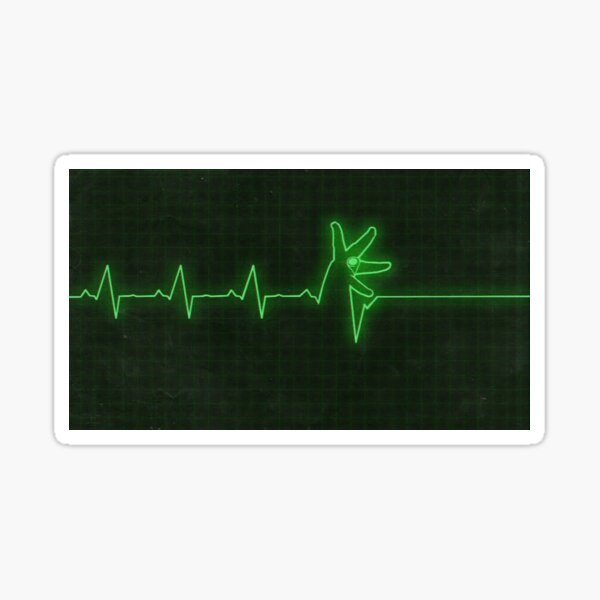 "People Just Do Nothing - PJDN - Heart Monitor Riddem" Sticker for Sale ...