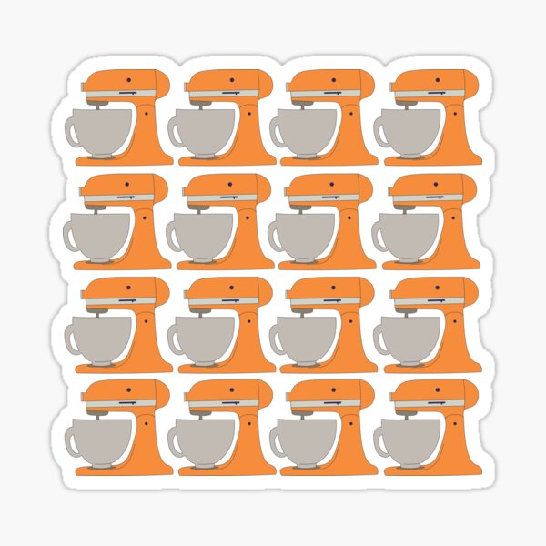 "Mixer Orange" Sticker for Sale by candhdesigns | Redbubble