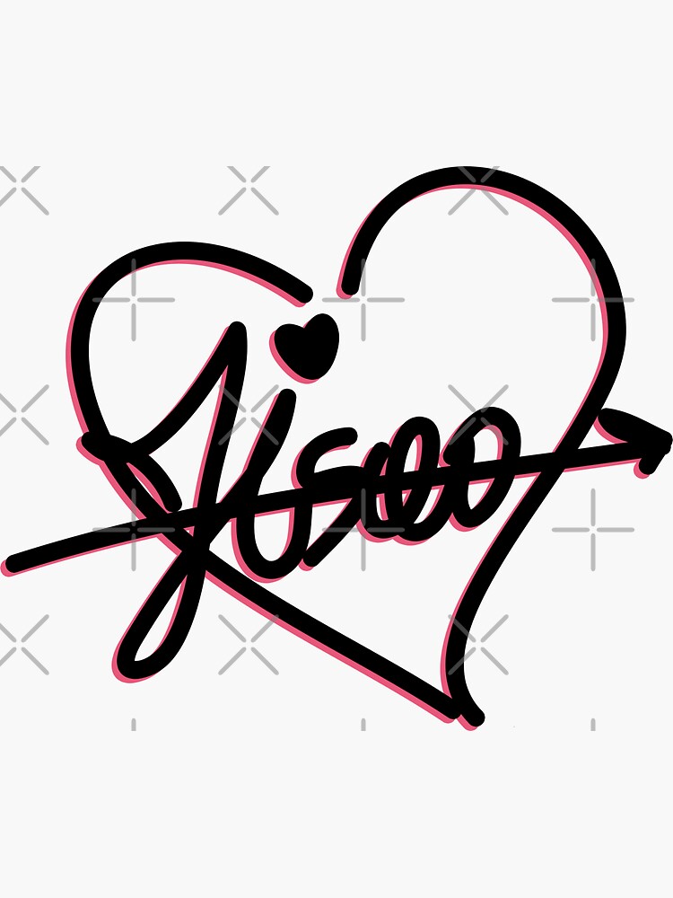 Sticker « JISOO SIGNATURE », par velvetmoonlab | Redbubble