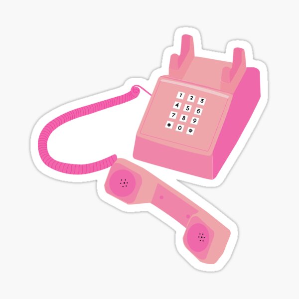 "Vintage Phone" Sticker by phoebes-designs | Redbubble