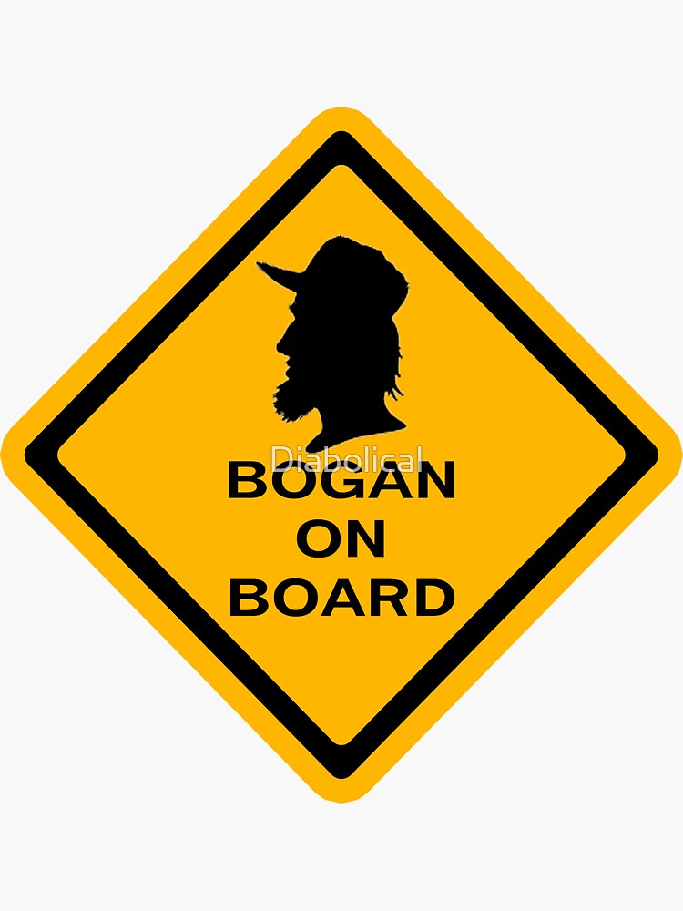 "Bogans on board (diamond)" Sticker for Sale by Diabolical | Redbubble