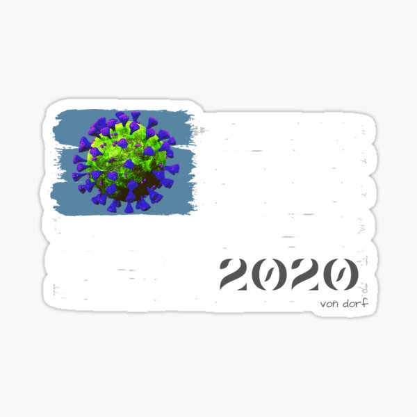 "Covid USA Flag 2020 by von dorf" Sticker for Sale by vondorf | Redbubble