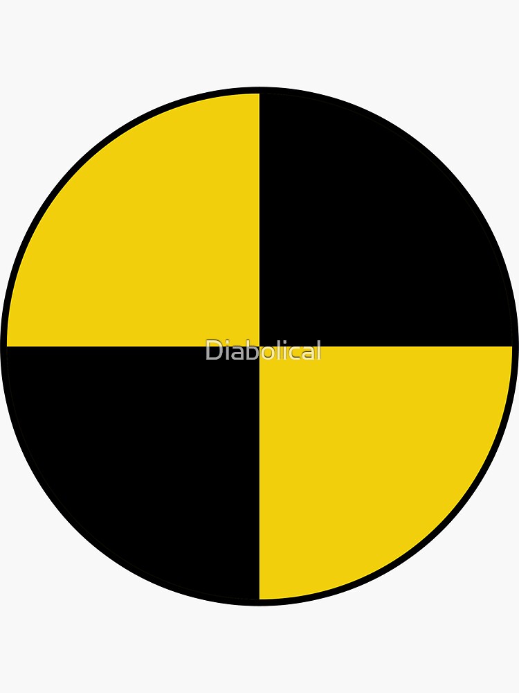 "Crash Test" Sticker for Sale by Diabolical | Redbubble