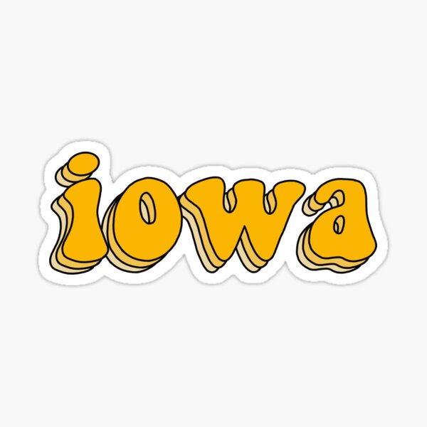 "Iowa Sticker" Sticker for Sale by cgfulcher3 | Redbubble