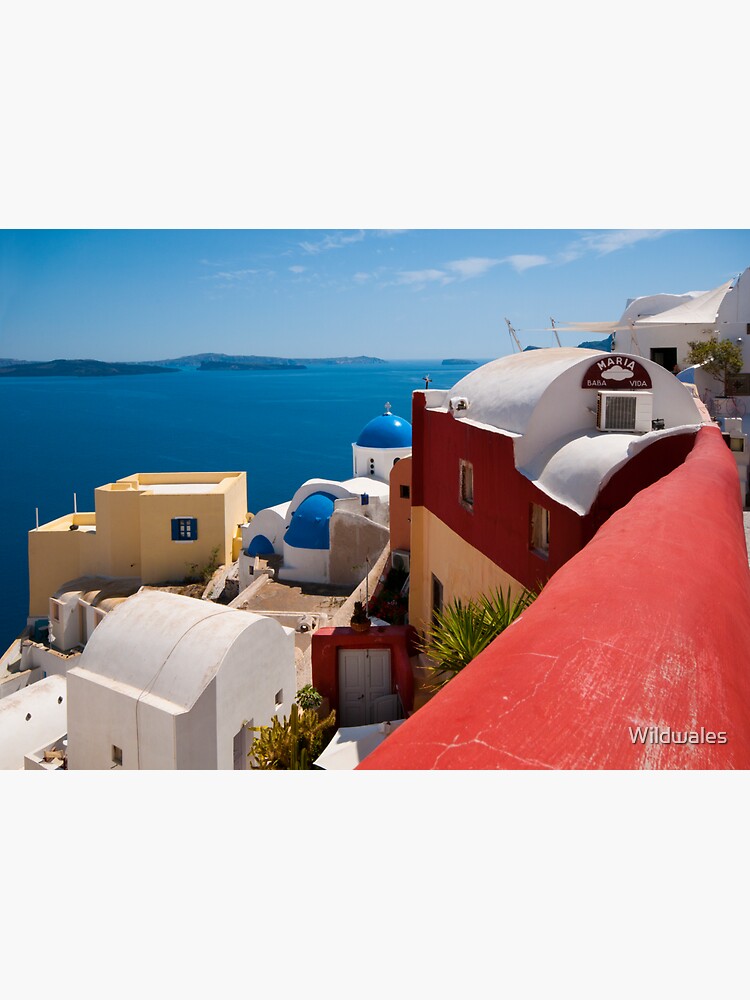"Santorini Colours" Sticker by Wildwales | Redbubble