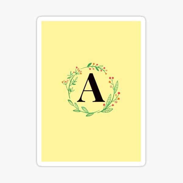 "Monogram Letter A" Sticker for Sale by Belphegurl | Redbubble