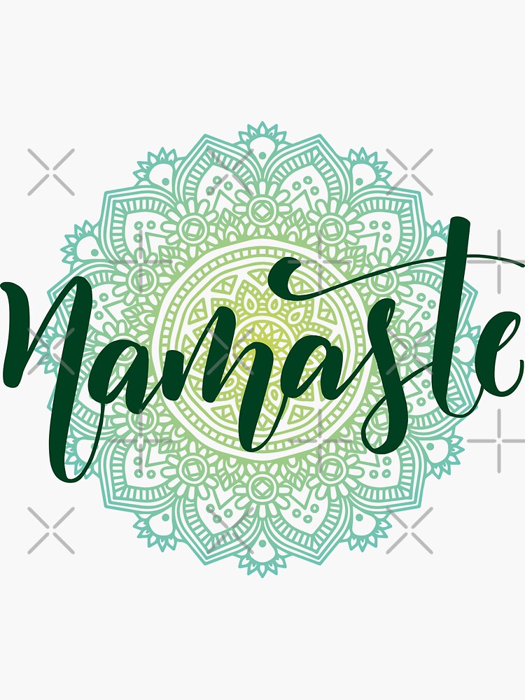 "Namaste" Sticker by tambustore | Redbubble