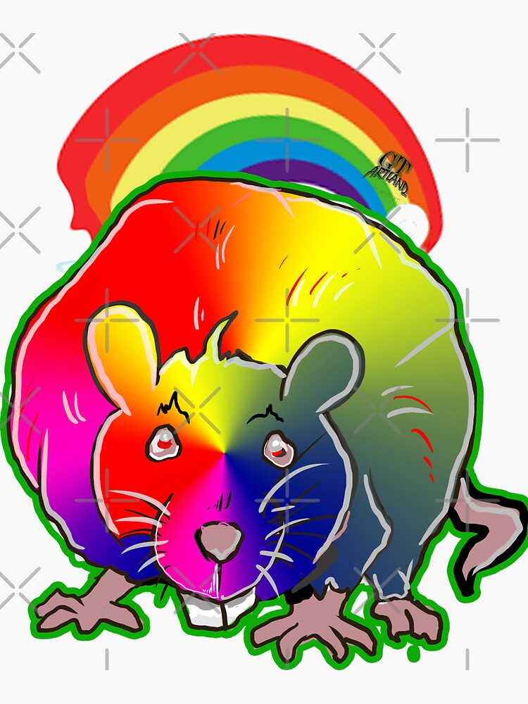 "Rainbow Rat Funny Snitch Tattle Tell Nana Boo-boo by GT Artland ...