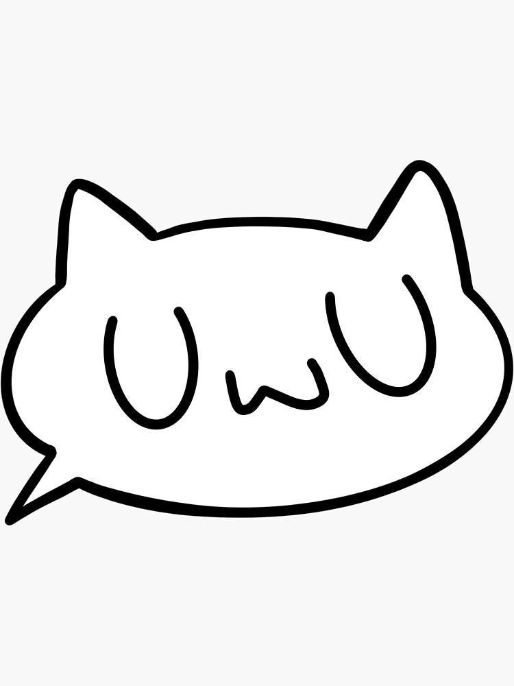 "UwU Speech Bubble" Sticker for Sale by pink-pink-pink | Redbubble