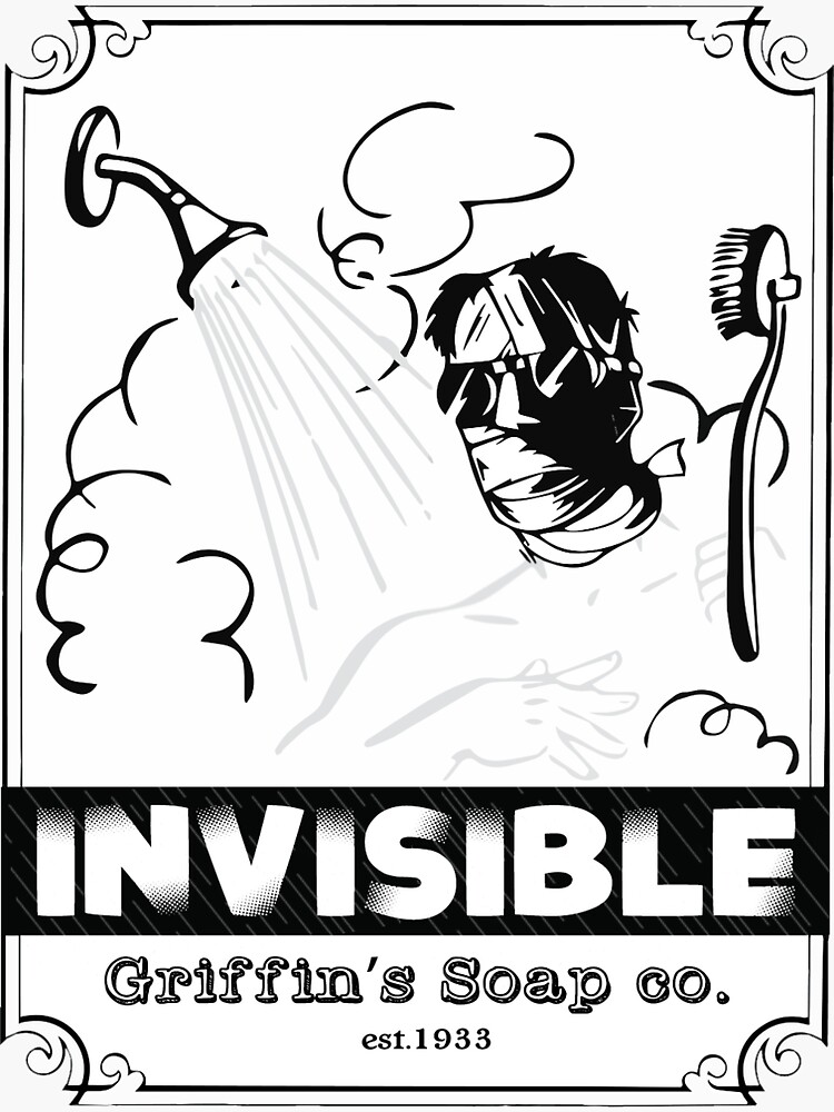"Griffin's Invisible Soap" Sticker for Sale by garystrange | Redbubble