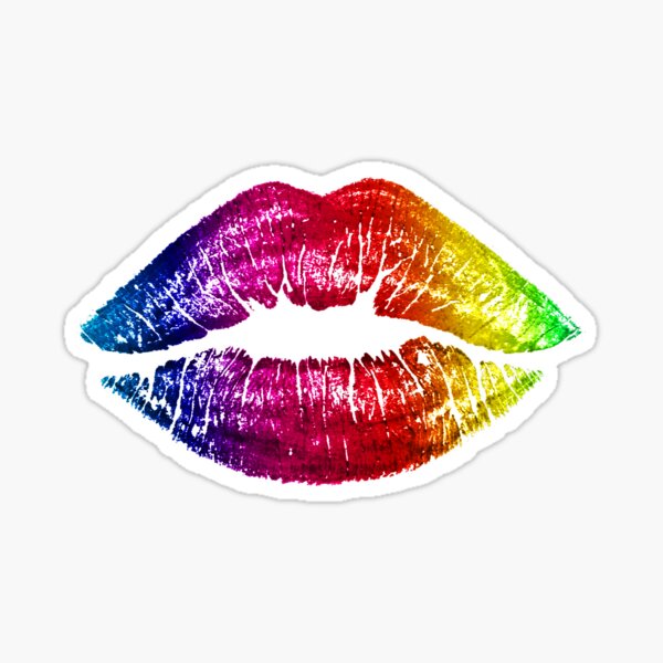"Rainbow Lips" Sticker for Sale by Handstand365 | Redbubble