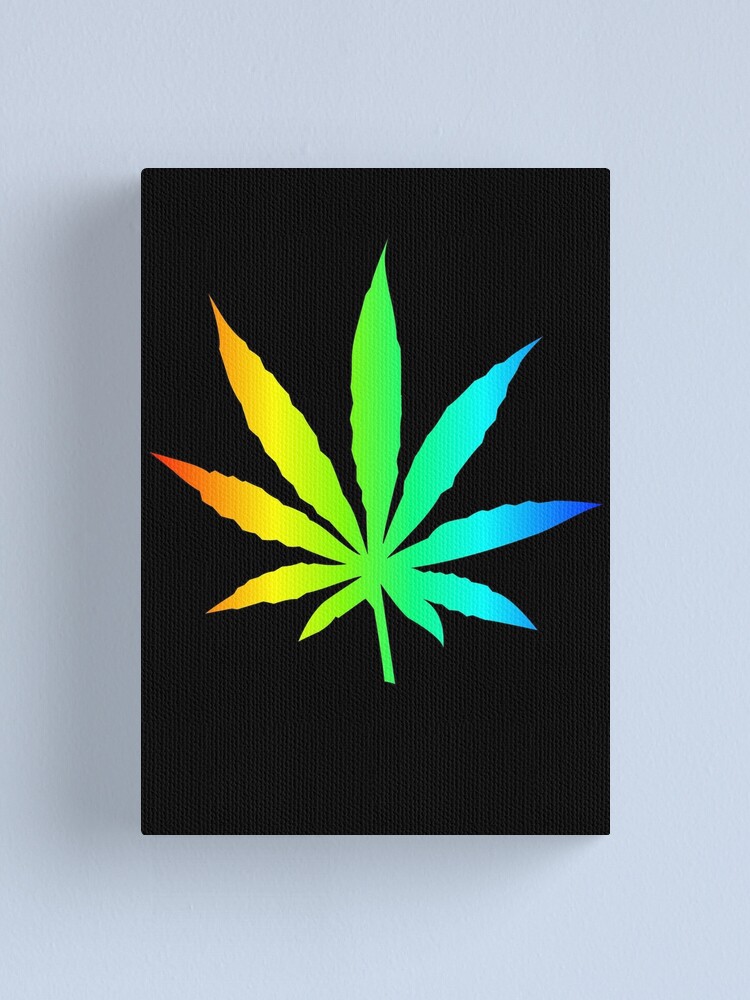 "Rainbow Marijuana Leaf" Canvas Print for Sale by MarijuanaTshirt ...