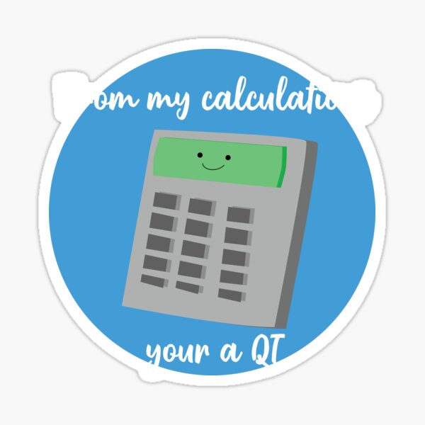 "Cute Calculator" Sticker by WilliamBourke | Redbubble