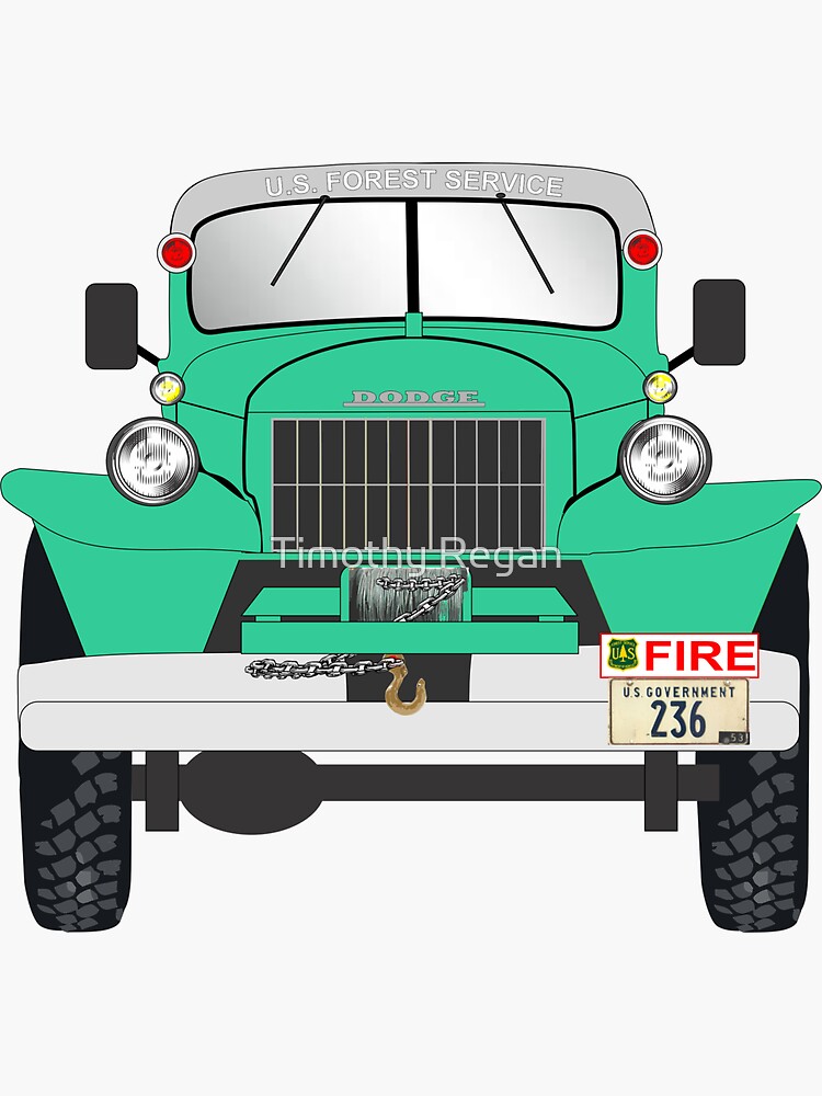 "USFS Power Wagon" Sticker for Sale by Elizabeth2006 | Redbubble