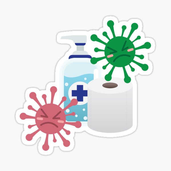 "Germs!" Sticker for Sale by annahthedesign | Redbubble