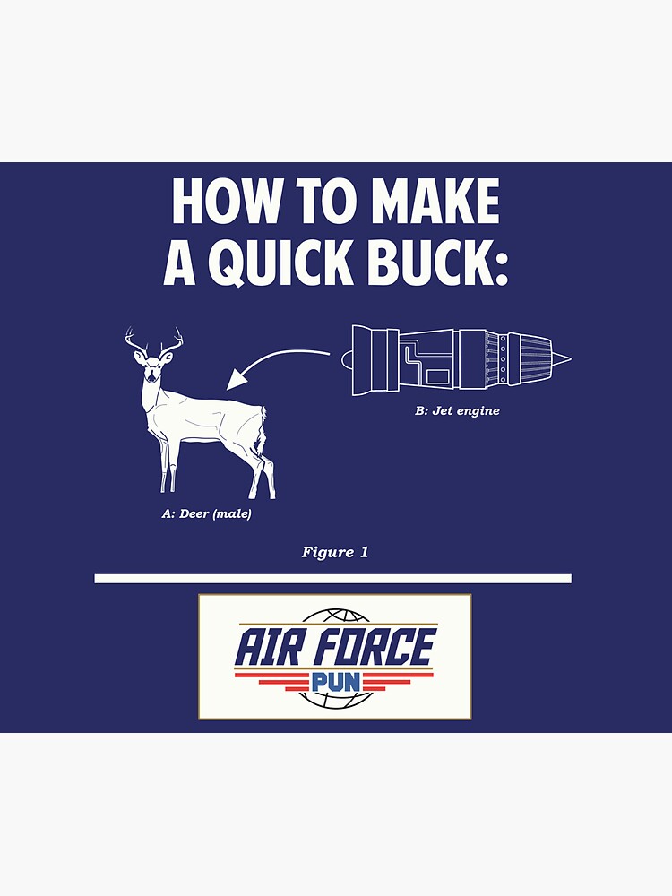 "Buck Buck Goose- Dark BG" Sticker by AirForcePun | Redbubble