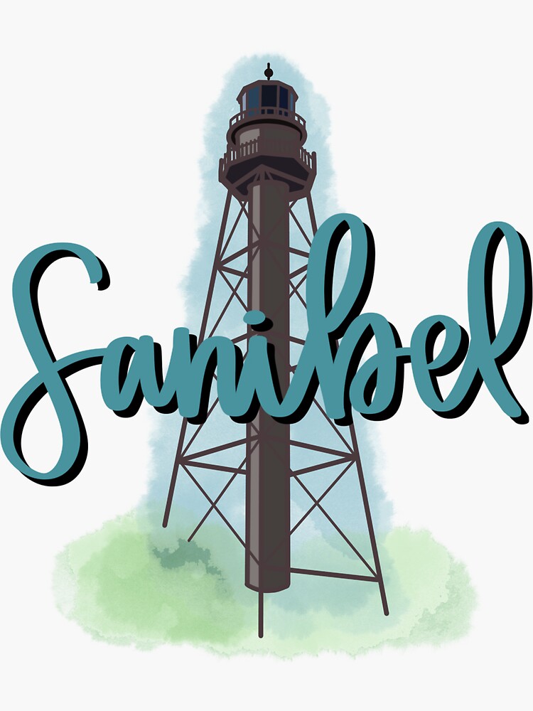 "Sanibel Island" Sticker for Sale by georgiar4 | Redbubble