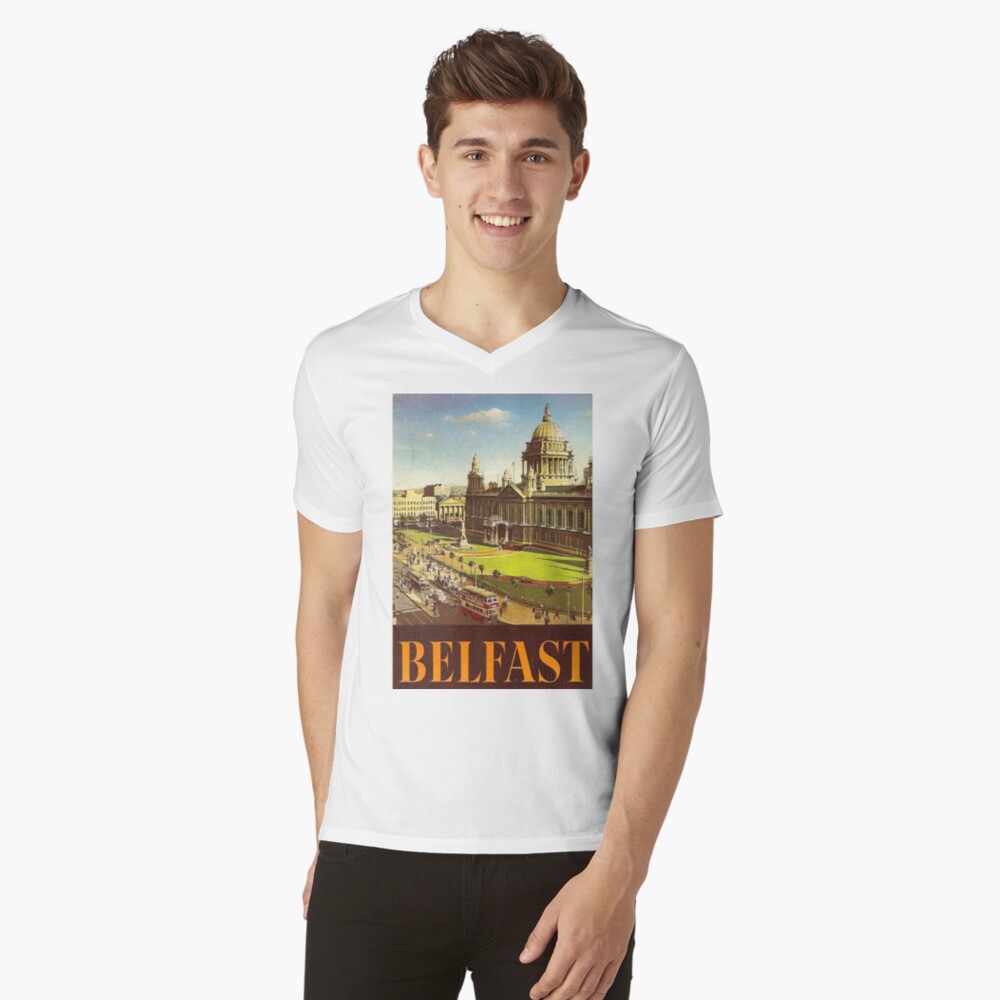 "Belfast vintage travel poster" Sticker by stickart-marek | Redbubble