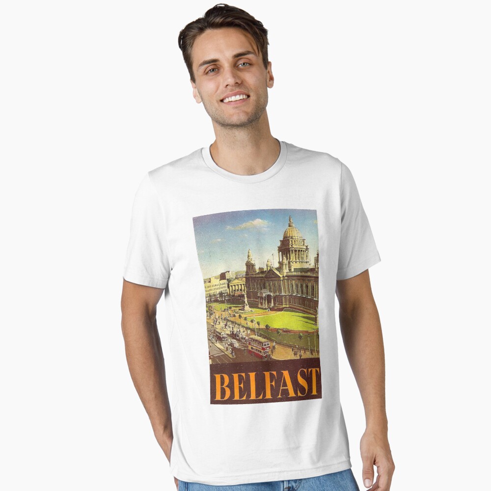 "Belfast vintage travel poster" Sticker by stickart-marek | Redbubble