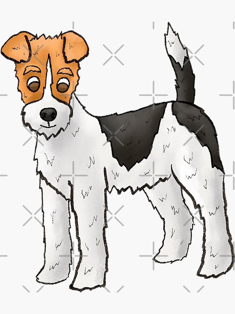 "Wire Fox Terrier" Sticker by the-artsy-park | Redbubble
