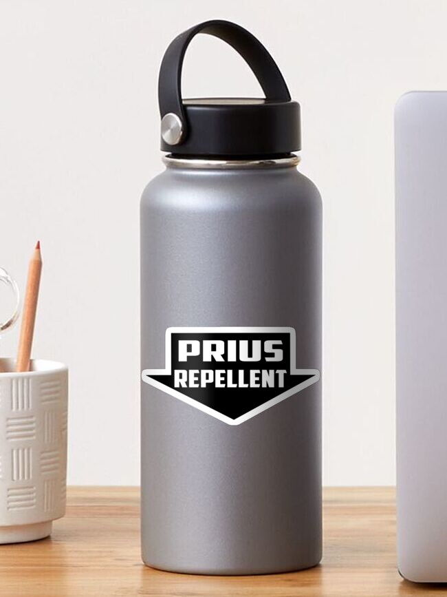 "PRIUS REPELLENT Sticker" Sticker for Sale by KURTUSMAXIMUS | Redbubble