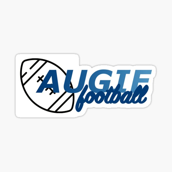 "augie football" Sticker by vyfgyyfygfytr | Redbubble