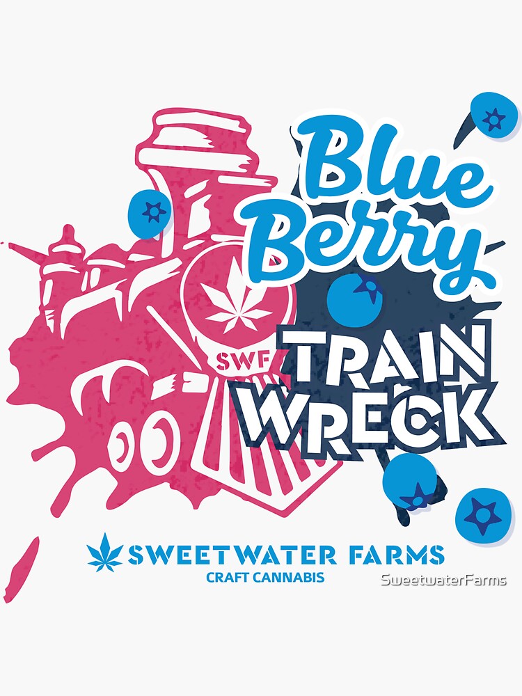"Blueberry Train Wreck" Sticker for Sale by SweetwaterFarms | Redbubble