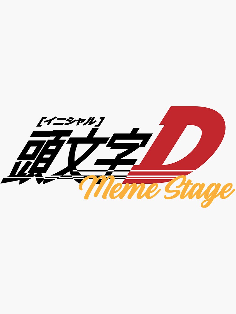 "initial d meme stage" Sticker by bdadsmagee | Redbubble