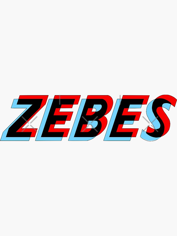"ZEBES 3D" Sticker for Sale by abbey-may | Redbubble