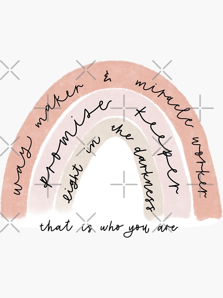 "Way Maker" Sticker for Sale by leslieltse | Redbubble