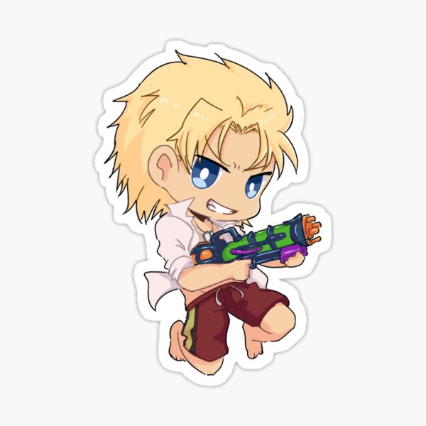 "MGS Liquid Snake Summer Chibi" Sticker by krowmiums | Redbubble