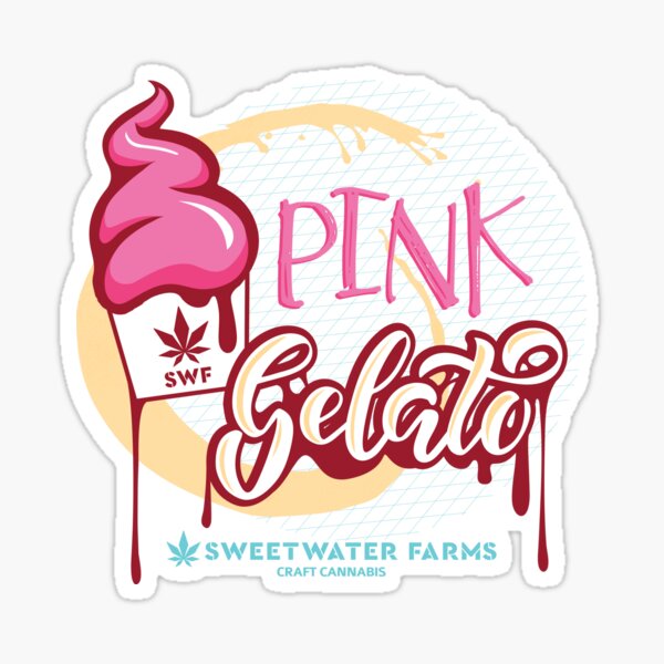 "Pink Gelato" Sticker for Sale by SweetwaterFarms | Redbubble