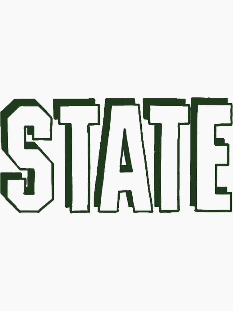 "STATE" Sticker for Sale by abuggie | Redbubble
