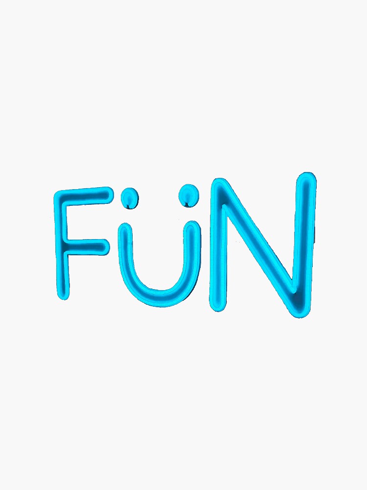 "Neon blue fun with smiley face" Sticker for Sale by the-quire | Redbubble