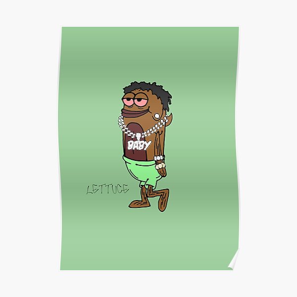 "Rapper x Spongebob Graphic" Poster for Sale by LettuceDezines | Redbubble