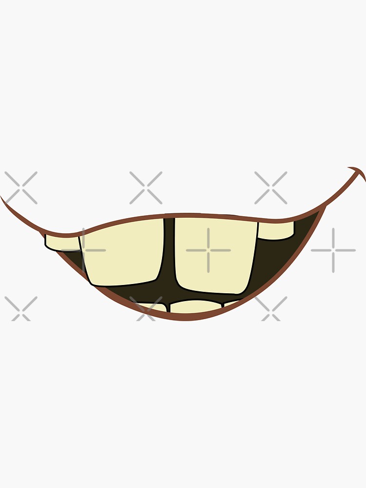 "Hill Billy Buck Teeth" Sticker for Sale by BlueOrenda | Redbubble