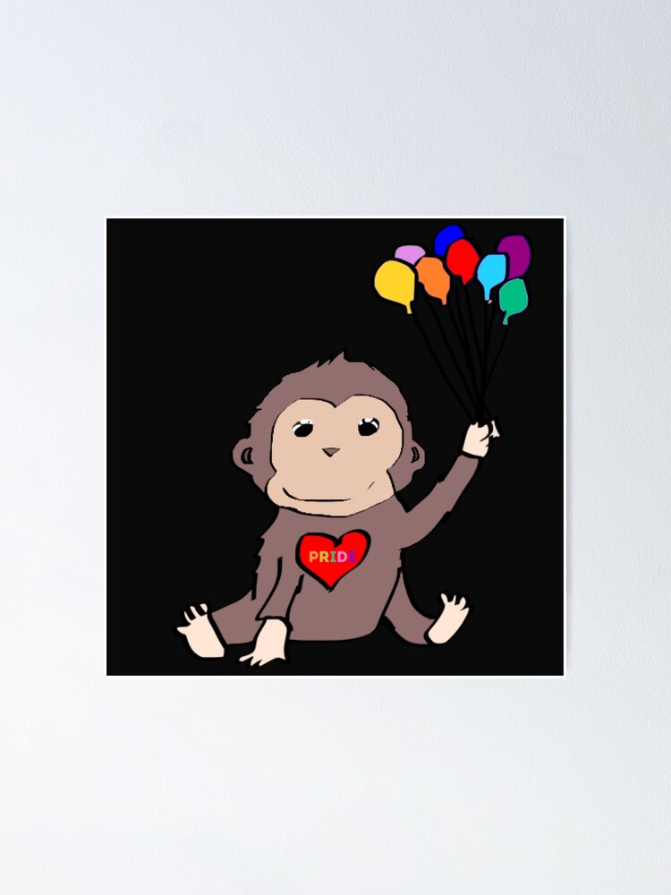"LGBT+ Pride Rainbow Monkey Cute " Poster by jaysyd | Redbubble