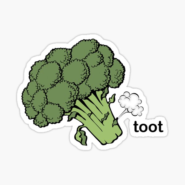 "broccoli farts" Sticker for Sale by Jonnydowntown | Redbubble