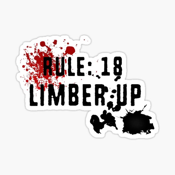 "LIMBER UP" Sticker by MrBrightsidee | Redbubble